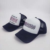 China Mesh Baseball Foam Custom Embroidery Trucker Hats Sport Crystal Diamond Bling Rhinestone for sale