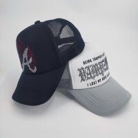 China Mesh Baseball Foam Custom Embroidery Trucker Hats Sport Crystal Diamond Bling Rhinestone for sale