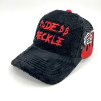 China Suede Embroidered Velvet Trucker Hats for sale