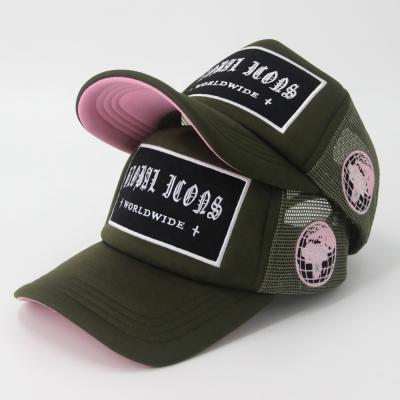 China Embroidery Mesh 5 Panel Trucker Hats for sale