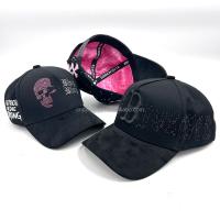 China Distressed Suede 5 Panel Baseball Cap Satin Lining 3D Embroidery Gorras Hat for sale