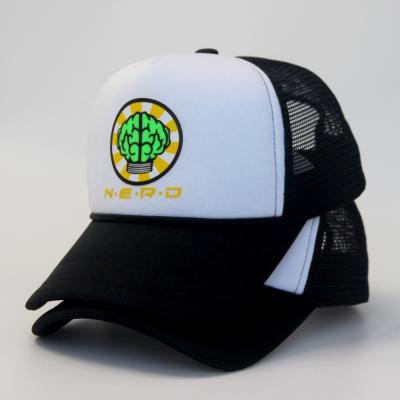 China Mesh Foam Custom Embroidery Trucker Hats Luminous Plain Colorful Sport for sale