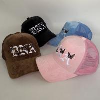 China Suede Trucker Snapback Velvet Trucker Hat Cap Breathable Structured Cap for sale