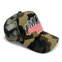 China 5 Panel Mesh Custom Logo Baseball Caps Leather Patch Silk Screen Printing Embroidery Logo Custom Camo Trucker for sale