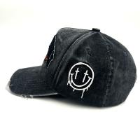 China Suede Baseball Caps 3D Customized Letters Butterfly Embroidered Soft High Crown Structured Washed Old Distressed for sale