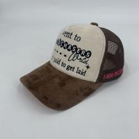 China Mesh Velvet Suede Sports Trucker Caps Custom 3D Embroidery for sale