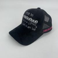 China Mesh Velvet Suede Sports Trucker Caps Custom 3D Embroidery for sale