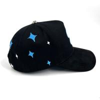 China Suede Baseball Caps 5 Panel 3D Embroidery for sale