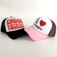 China 3D Embroidery Mesh Trucker Hats Puff Printed 58-60CM Adjustable for Unisex for sale