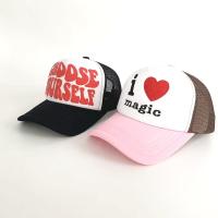 China 3D Embroidery Mesh Trucker Hats Puff Printed 58-60CM Adjustable for Unisex for sale
