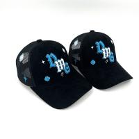 China Rhinestone Baseball Hat Custom Suede Outdoor Trucker 3D Puff Embroidery Custom Tag for sale