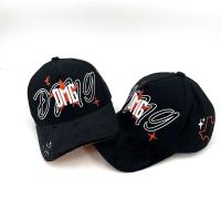 China Cotton Sport Custom Baseball Caps 3D Embroidery Logo Velvet Brim Design for sale