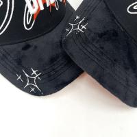 China Cotton Sport Custom Baseball Caps 3D Embroidery Logo Velvet Brim Design for sale