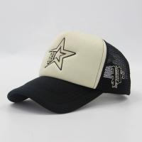 China Base Ball Foam Blank Trucker Hats 5 Panel Embroidery Polyester Rope Puff Printing for sale