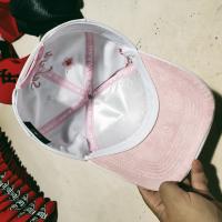 China 3D Embroidered Spartan Face Pink Baseball Caps Sakura Cherry Butterfly Cotton Twill High Crown Silk Cover Tape Text for sale