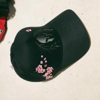 China 3D Embroidered Spartan Face Pink Baseball Caps Sakura Cherry Butterfly Cotton Twill High Crown Silk Cover Tape Text for sale