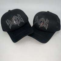 China Custom Crystal Diamond Trucker Hats 3M Reflection Night Light Embroidered for sale