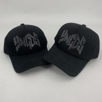 China Custom Crystal Diamond Trucker Hats 3M Reflection Night Light Embroidered for sale