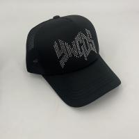 China Custom Crystal Diamond Trucker Hats 3M Reflection Night Light Embroidered for sale