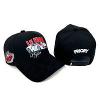 China Full Black Suede Cotton Custom Hats 5 Panel 3D Embroidery Blue Lining Baseball Cap for sale