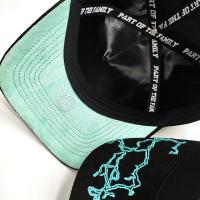 China 3D Embroider Logos Brim Baseball Caps Cotton And Suede Custom Interior Tape 5 Panels Back Tag Full Black for sale