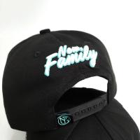 China 3D Embroider Logos Brim Baseball Caps Cotton And Suede Custom Interior Tape 5 Panels Back Tag Full Black for sale