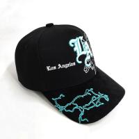 China 3D Embroider Logos Brim Baseball Caps Cotton And Suede Custom Interior Tape 5 Panels Back Tag Full Black for sale