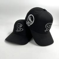 China 100% Cotton 5 Baseball Caps Panel Structured Suede Brim Custom Embroidery Logo for sale