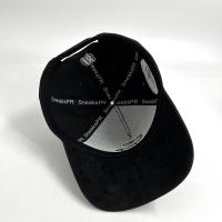 China 100% Cotton 5 Baseball Caps Panel Structured Suede Brim Custom Embroidery Logo for sale