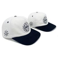 China 5 Panel Corduroy Unstructured Snapback Caps Custom Embroidery Flat Brim Metal Button for sale