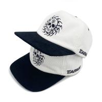 China 5 Panel Corduroy Unstructured Snapback Caps Custom Embroidery Flat Brim Metal Button for sale