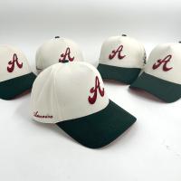 China Custom Baseball Caps 3D Puff Embroidery A Frame 5 Panel Two Tone Design for sale