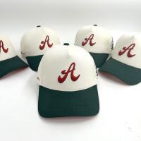 China Custom Baseball Caps 3D Puff Embroidery A Frame 5 Panel Two Tone Design for sale