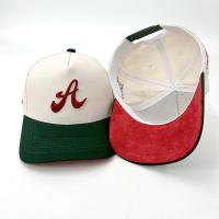 China Custom Baseball Caps 3D Puff Embroidery A Frame 5 Panel Two Tone Design for sale