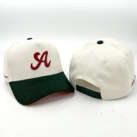 China Custom Baseball Caps 3D Puff Embroidery A Frame 5 Panel Two Tone Design for sale