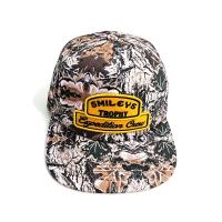 China Unstructured Camouflage Snapback Hat Custom Embroidery Patch Camo 5 Panel Adjustable Cap for sale