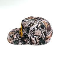 China Unstructured Camouflage Snapback Hat Custom Embroidery Patch Camo 5 Panel Adjustable Cap for sale