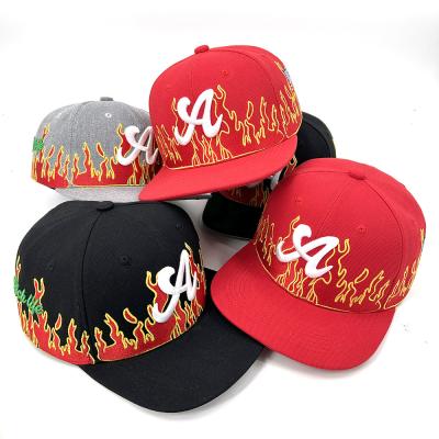 China Flat Brim 3D Embroidery Snapback Hats Custom Logo Sports Men Women Adjustable Baseball Cap for sale