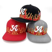 China Flat Brim 3D Embroidery Snapback Hats Custom Logo Sports Men Women Adjustable Baseball Cap for sale