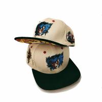 China 6 Panel Custom Flat Bill Snapback Caps Luxurious Underbrim Visor Baseball Adjustable for sale