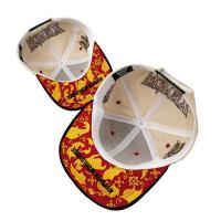 China 6 Panel Custom Flat Bill Snapback Caps Luxurious Underbrim Visor Baseball Adjustable for sale