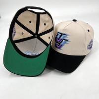 China Personalized Baseball Caps Custom 5 Panel Cotton With 3D Embroidery Snap Back for sale