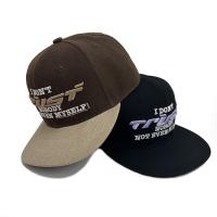 China Custom 3D Embroidered 6 Panel Snapback Caps Flat Bill Brim Unstructured Adjustable for sale