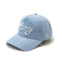 China Custom 3D Embroidery Logo Baseball Caps Suede 6 Panel A Frame Outdoor Gamuza Snapback Sports Curved Brim for sale
