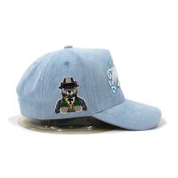 China Custom 3D Embroidery Logo Baseball Caps Suede 6 Panel A Frame Outdoor Gamuza Snapback Sports Curved Brim for sale