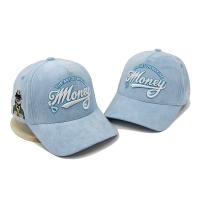 China Custom 3D Embroidery Logo Baseball Caps Suede 6 Panel A Frame Outdoor Gamuza Snapback Sports Curved Brim for sale
