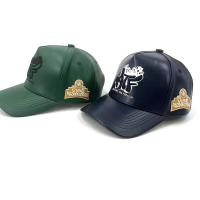 China Outdoor Baseball Hat Customized 5 Panel Structured Leather Sport Style 3D Embroidery for sale
