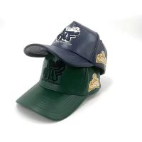 China Outdoor Baseball Hat Customized 5 Panel Structured Leather Sport Style 3D Embroidery for sale