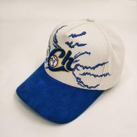 China Team Baseball Cap 5 panel Mid Profile Viewer In Suede Interior Stitch Cotton Snapback Silk Fabric Covers Embroidery for sale