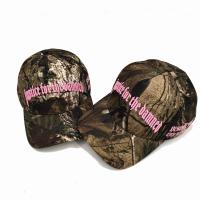 China Pure Cotton Real Tree Leaf Baseball Caps Camo Flame 3D Embroidery Letter Hunting Outdoor Sport Pink Stitching Camo for sale